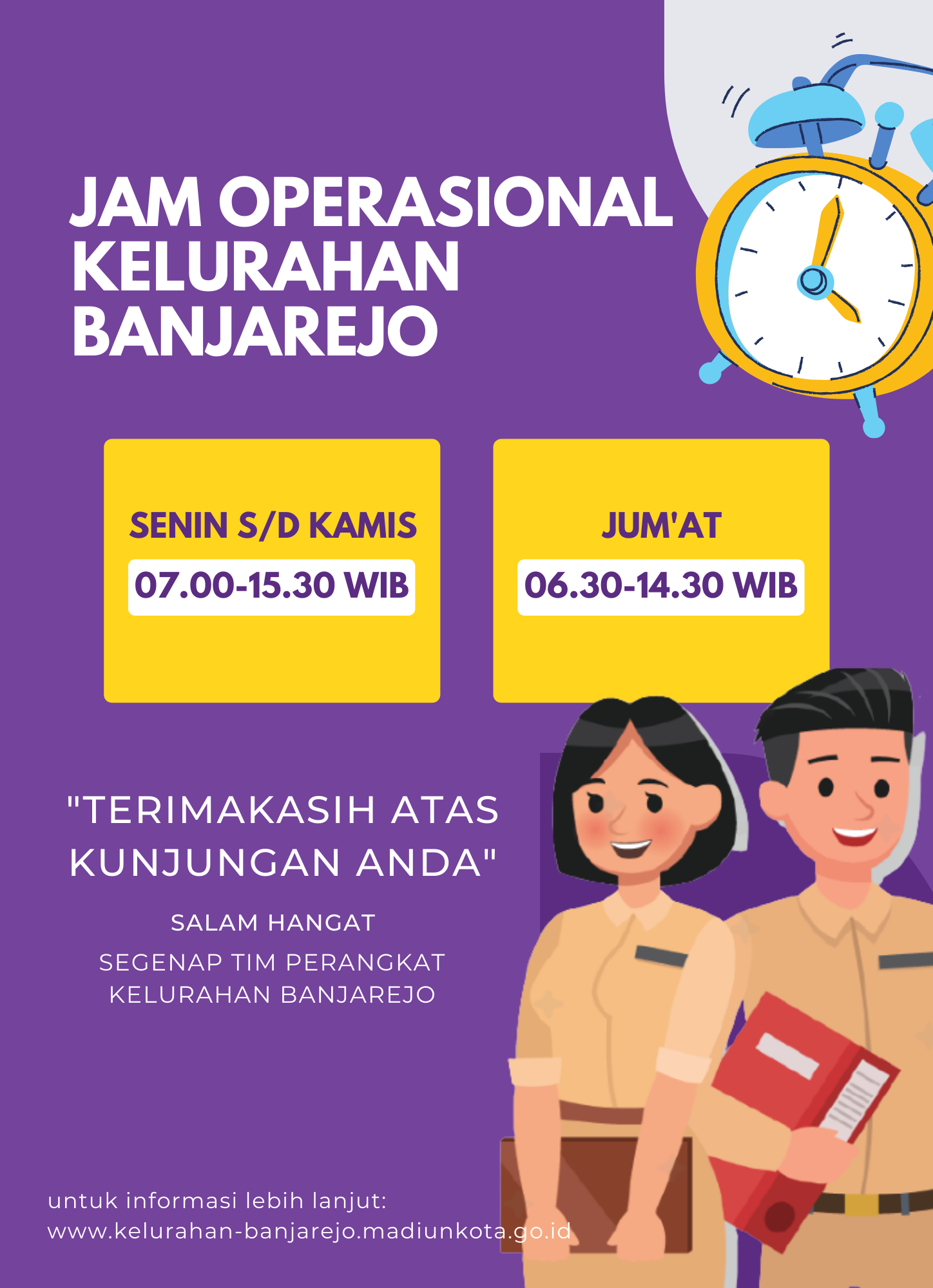 JAM OPERASIONAL KERJA – KELURAHAN BANJAREJO